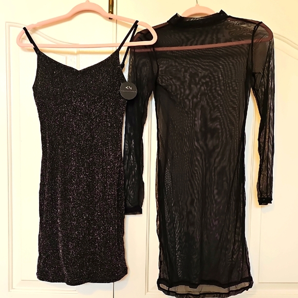 Klassy Network | Dresses | Klassy Network 3in Black Long Sleeve Sheer ...